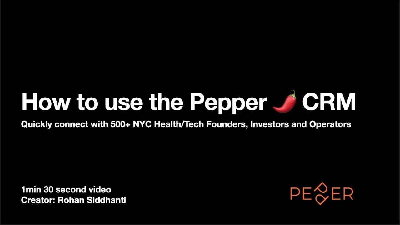 How to Use the Pepper CRM - YouTube