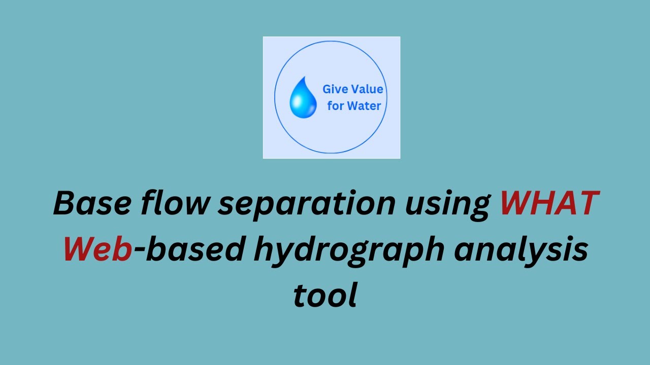 Base flow separation using WHAT Web based hydrograph analysis tool ...