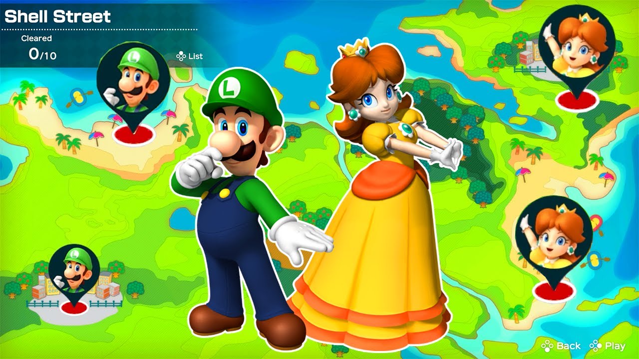 Super Mario Party - Couple Luigi and Daisy - Challenge Road - Shell ...