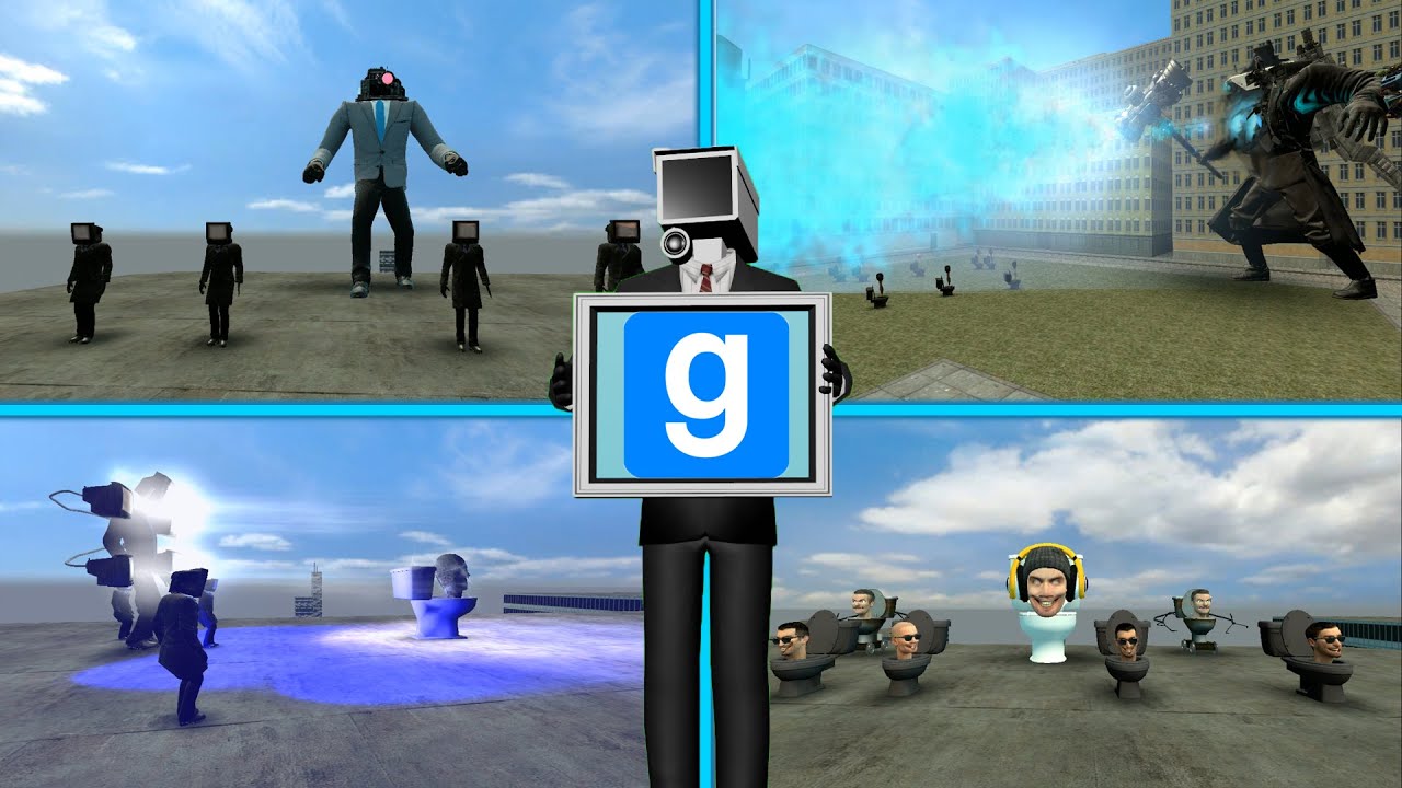 Gmod, Titan Cameraman Upgraded With Hammer destroying all skibidi ...