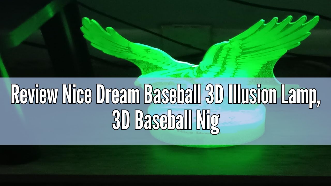 Review Nice Dream Baseball 3D Illusion Lamp, 3D Baseball Night Light ...