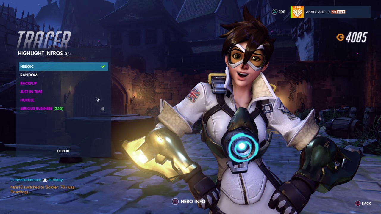 Overwatch: Tracer Posh Skin All Emotes, Poses, Intros and Weapons - YouTube