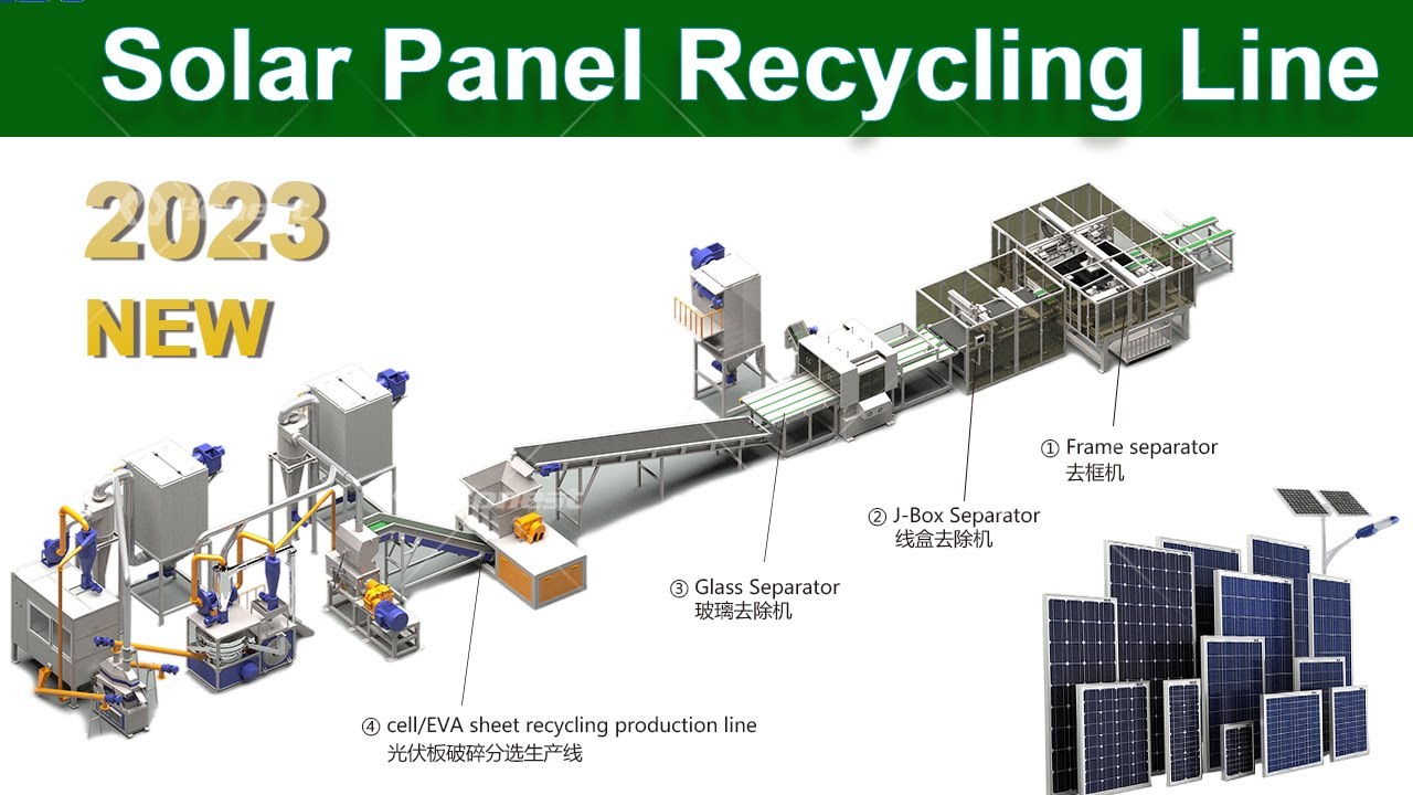 Scrap Solar Panel Recycling Line _ Waste Solar PV Panel Modules ...