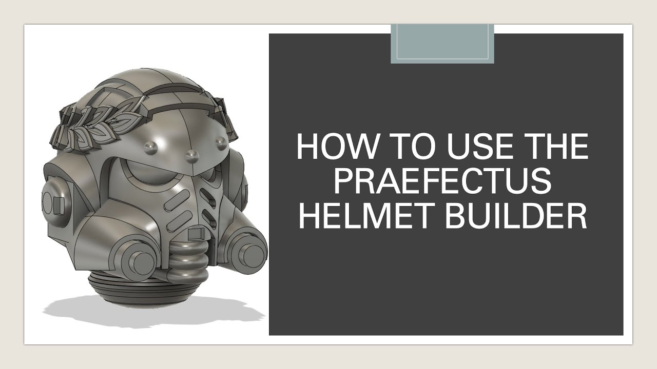 How to Use Praefectus Helmet Builder - YouTube