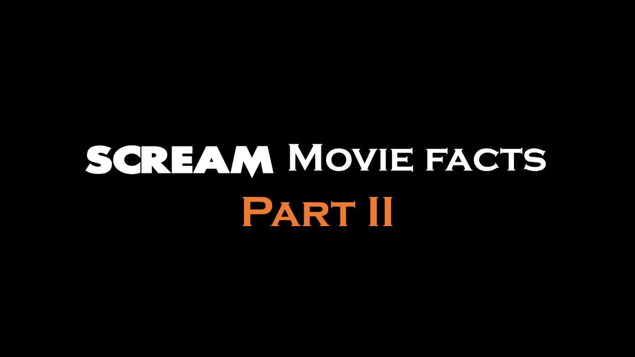 Scream (1996) Fact Video Part II - YouTube