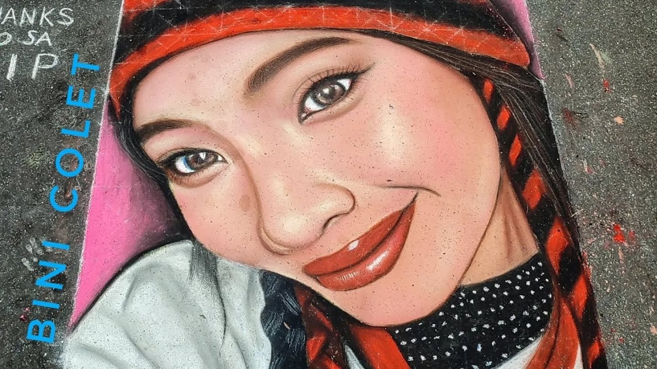Ginawan ko ng Chalk Art si Bini COLET #guhitbenj #biniph - YouTube
