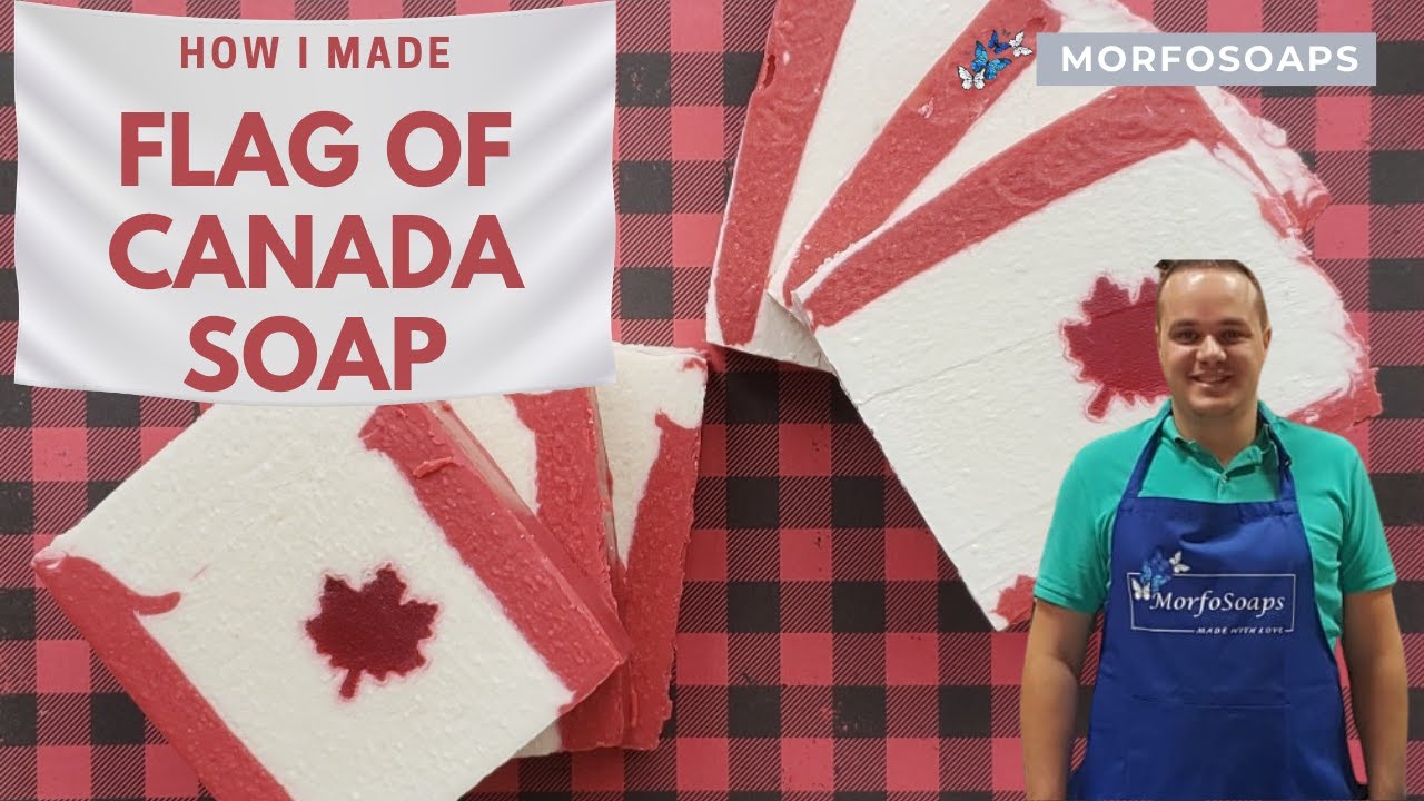 How I made the flag of Canada soap by Morfosoaps | heritage month ...