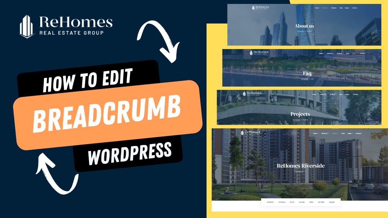 Rehomes Tutorial - Edit Breadcrumb in Real Estate WordPress Theme - Opal_WP - YouTube