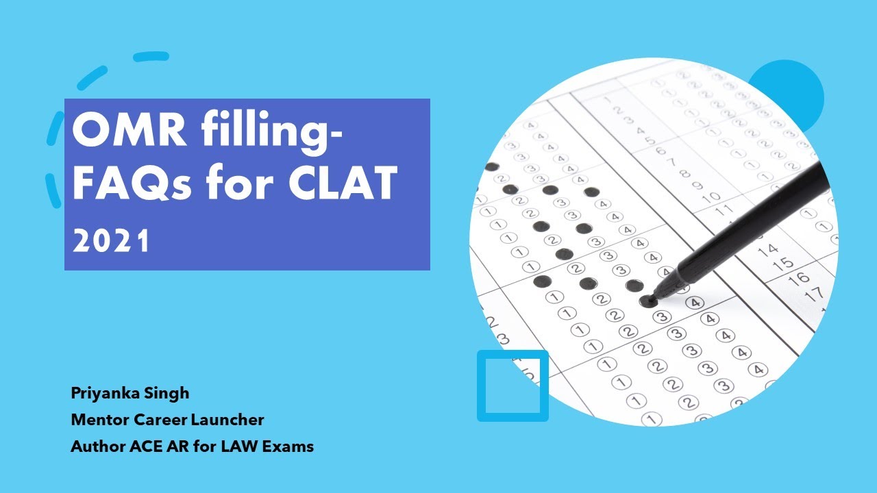 OMR filling - FAQs for CLAT 2021 - YouTube