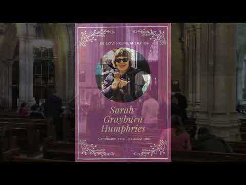 Celebrating the Life of Sarah Humphries - YouTube