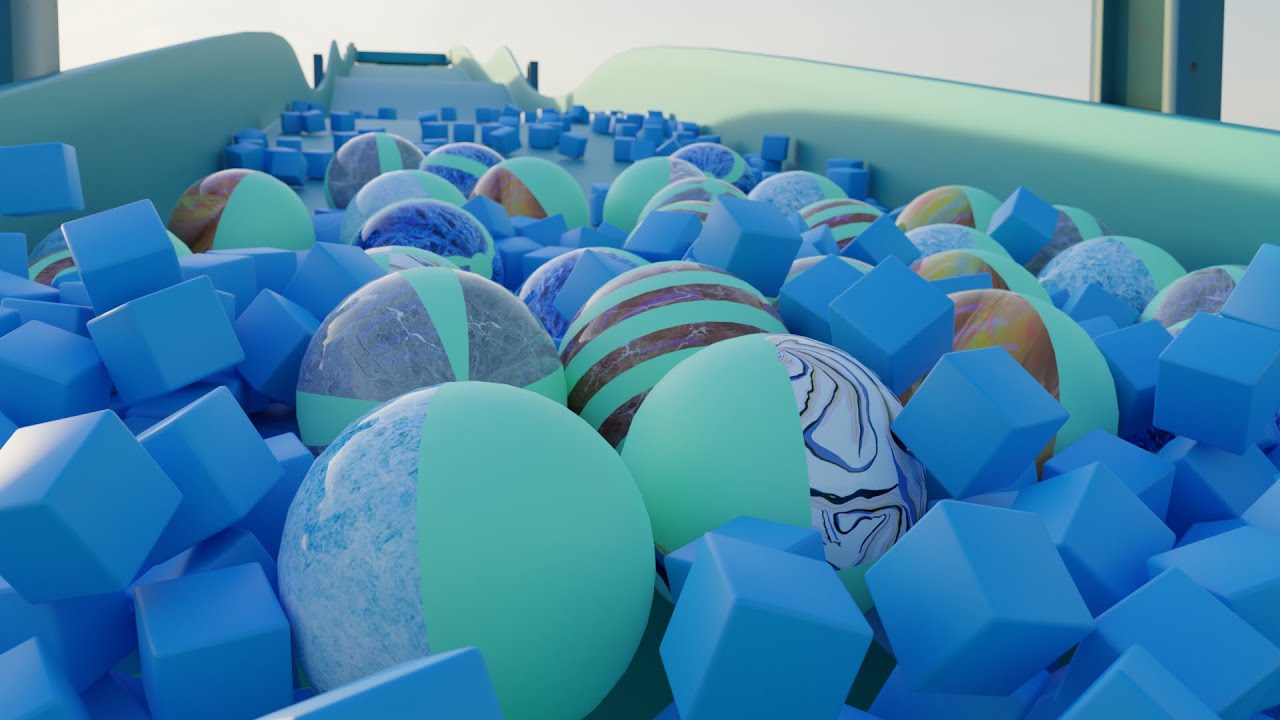 Satisfying Marble Run Race: A Mind-Bending 3D Simulation with Blender ...