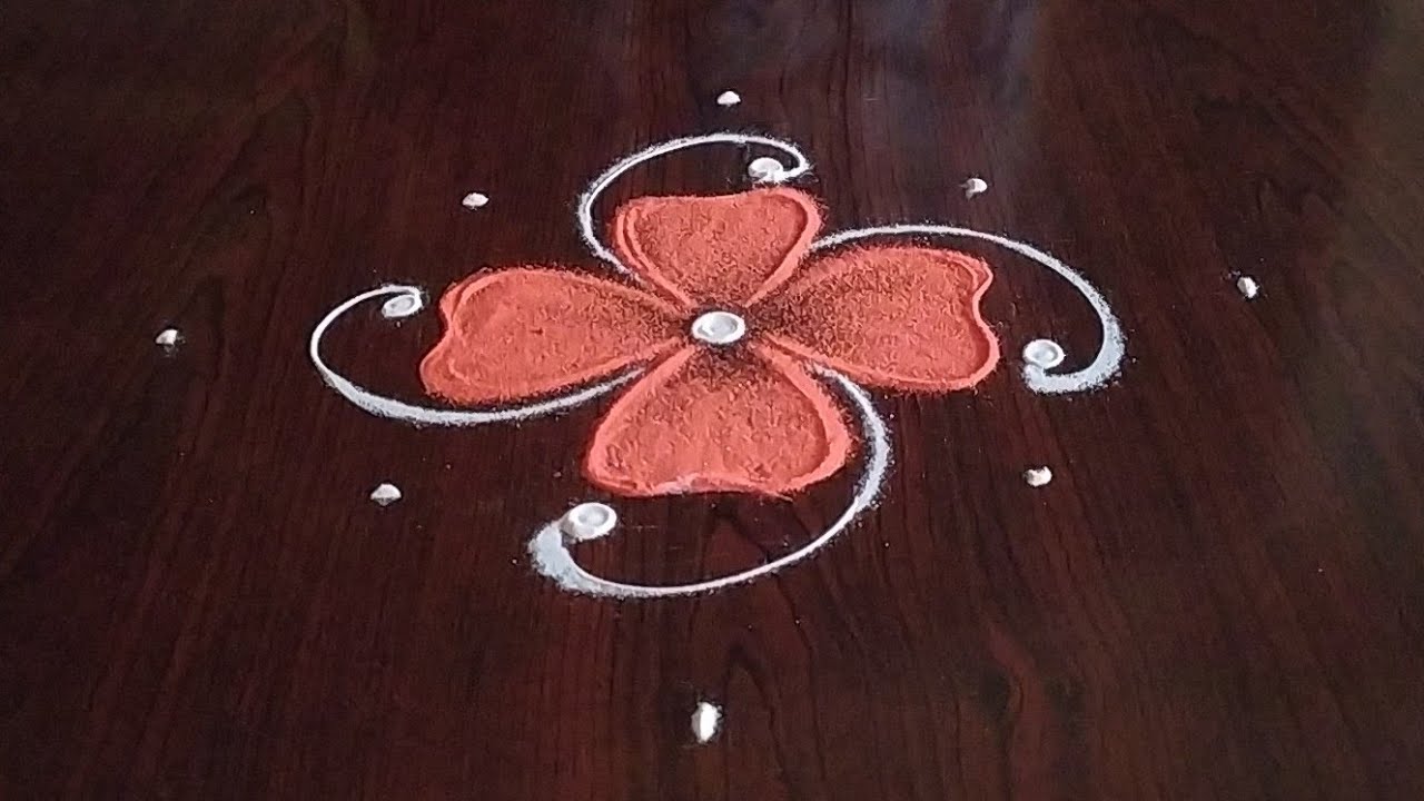 simple Easy daily Kolam 5×1 dot's.. - YouTube