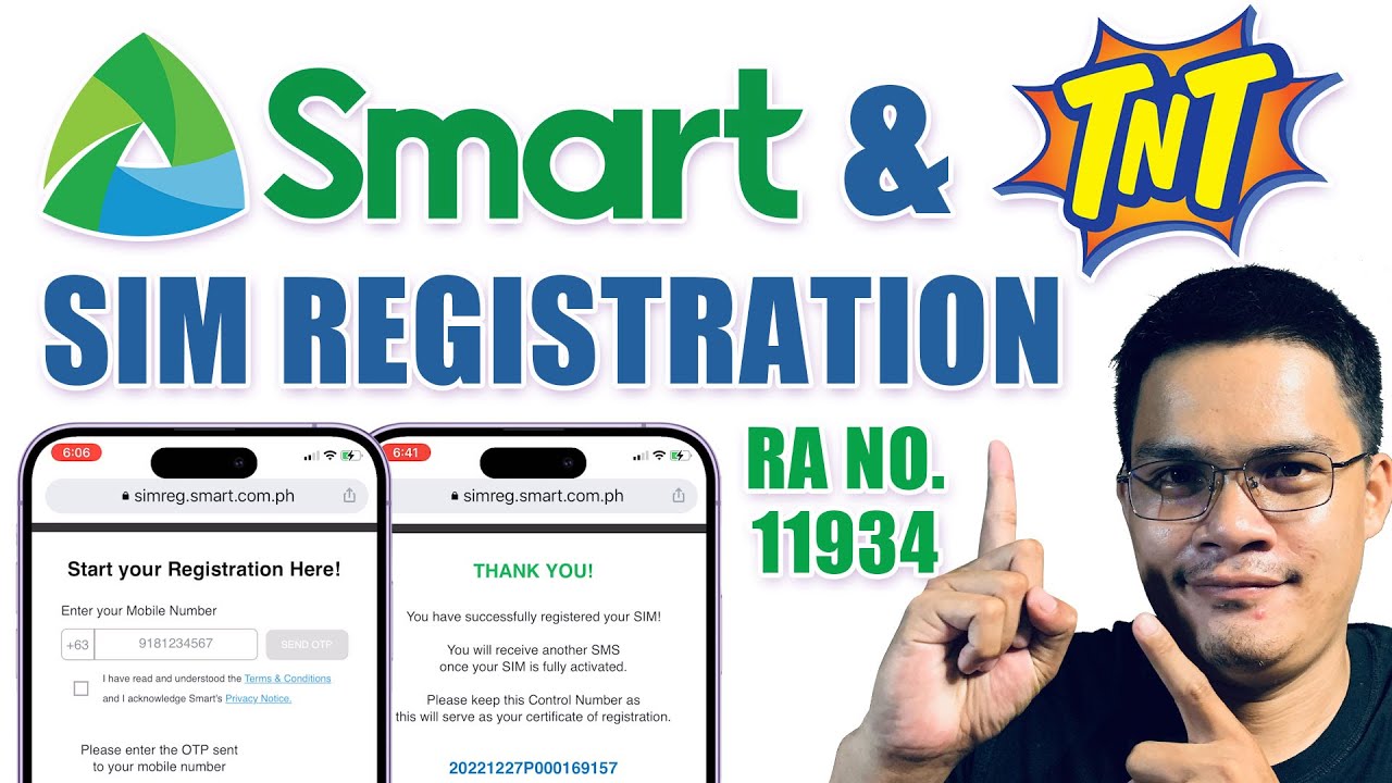 Paano mag Register ng SIM card sa SMART TNT & Sun Cellular Network 2023 ...