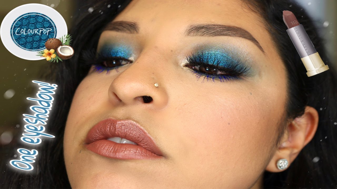Colourpop COCONUT eyeshadow l ONE EYESHADOW LOOK l - YouTube