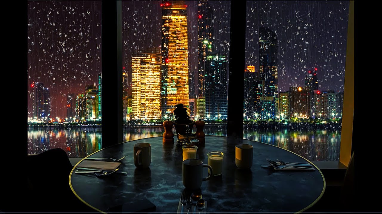 Cozy Restaurant Rain Ambience - Relaxing Rain On Window- Beat Insomnia ...