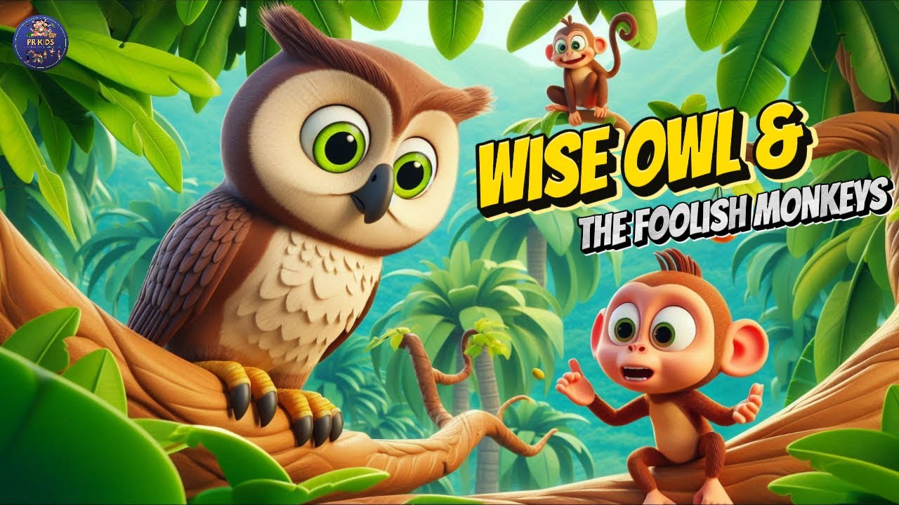 The Wise Owl and the Foolish Monkeys | Moral Story for Kids | Easy ...