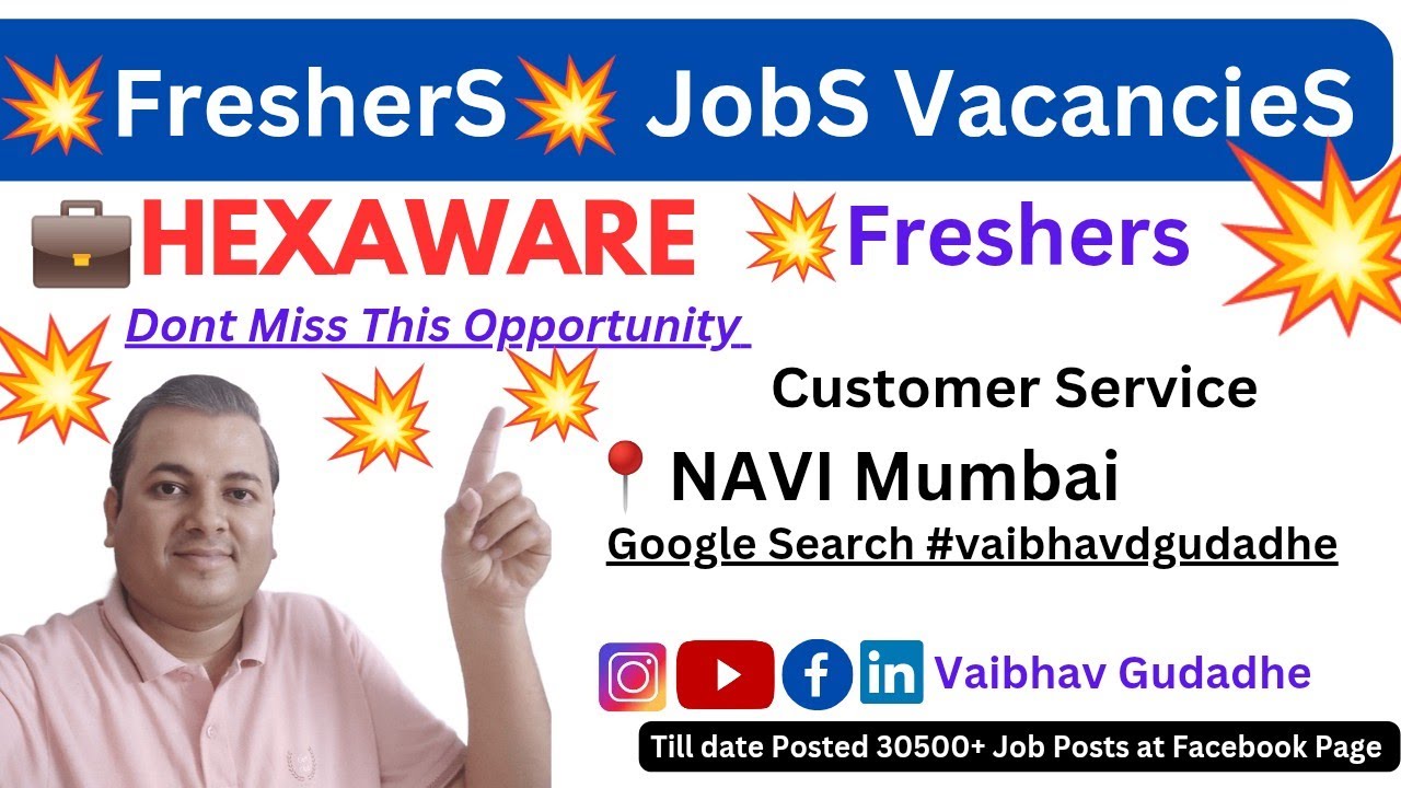 Navi Mumbai Freshers Jobs,Navi Mumbai Vacancies #navimumbai #hexaware # ...