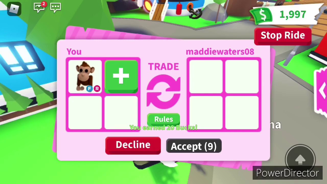 seeing what people trade for my fly ride monkey 🐒 (adopt me trades ...
