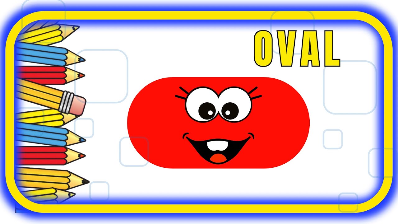 Learning Geometric shapes - Oval | Drawing Oval Red - YouTube