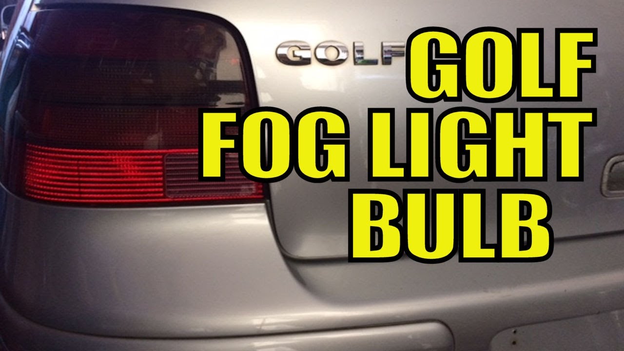 VW Golf Rear Fog Light Bulb Change - YouTube