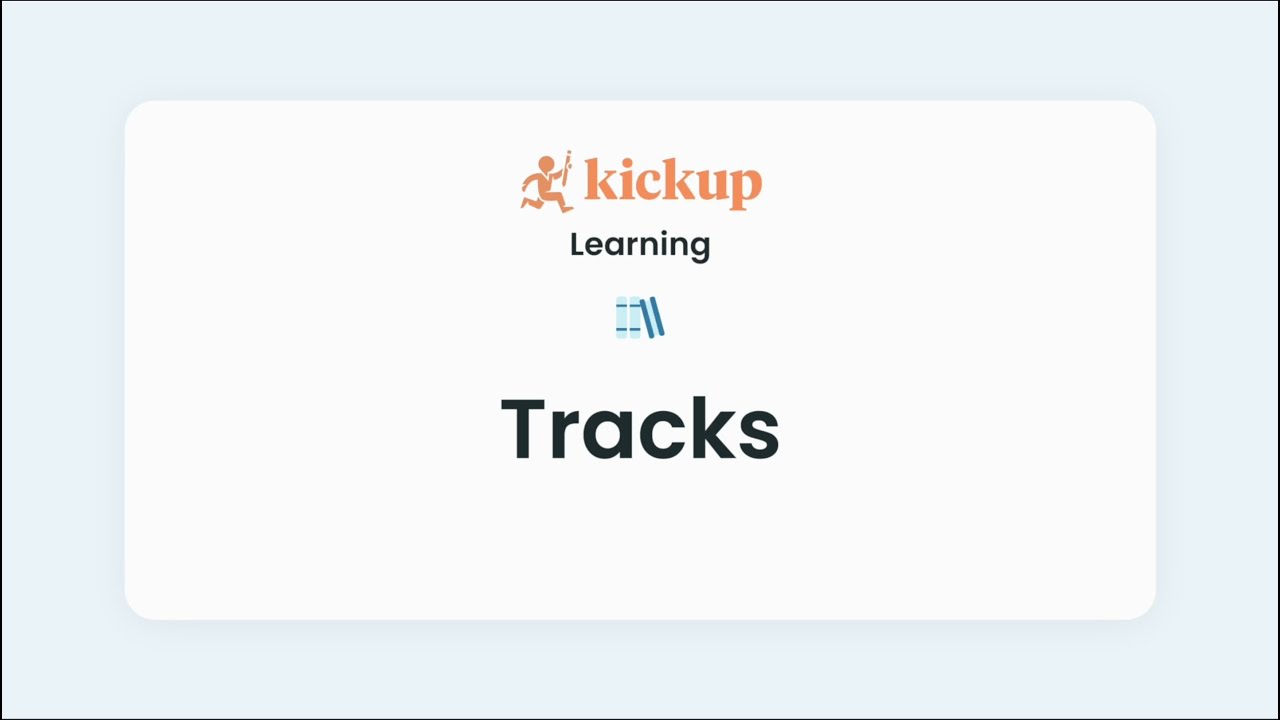 KickUp Learning: Tracks - YouTube