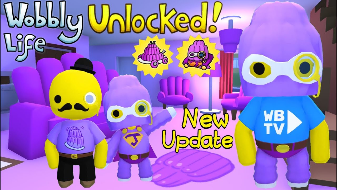 New Wobbly Life Update Unlocked Super Jelly Suit & Jelly Car - YouTube