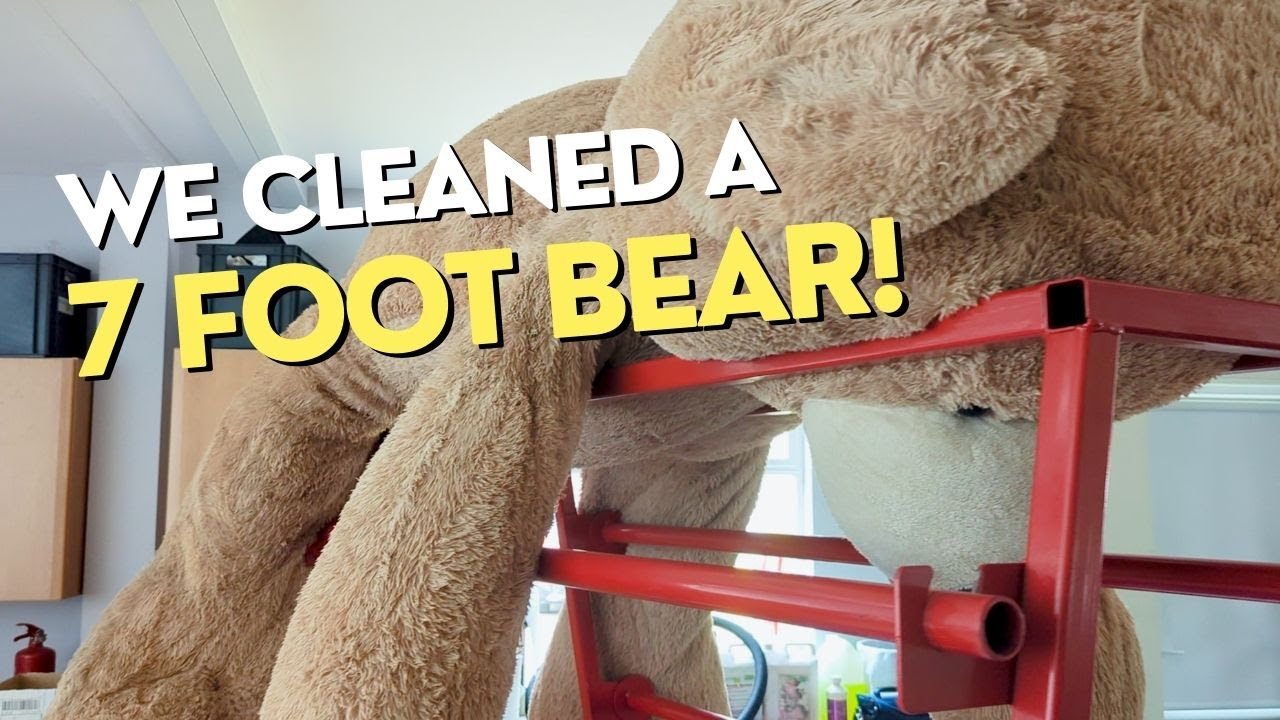 Cleaning A Giant 7 Foot Teddy Bear! - YouTube