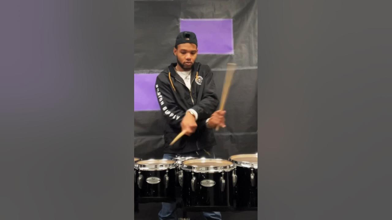 Messed around on the tenors today 🥁👀 #beats #drums #drumline #quads # ...