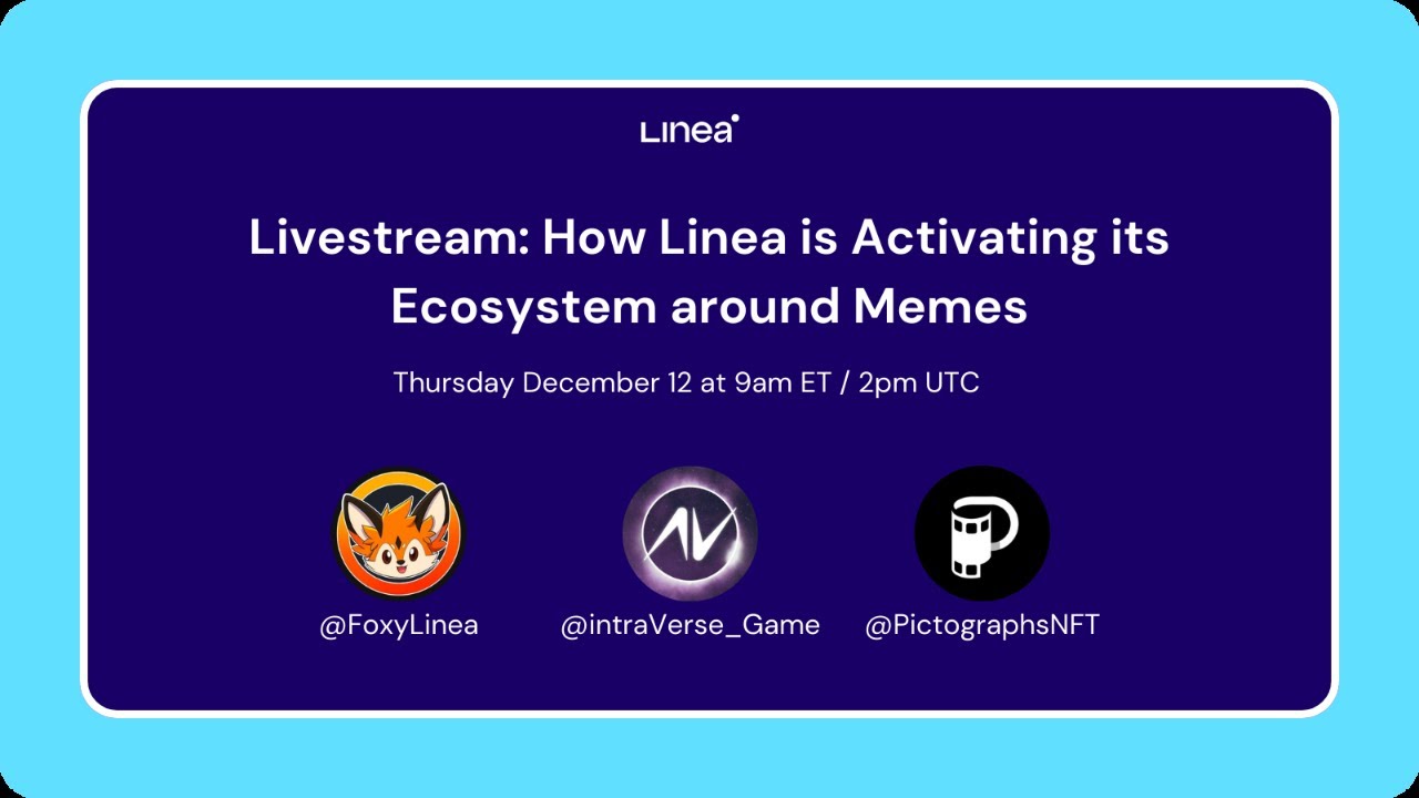 Livestream: How Linea is Activating its Ecosystem Around Memes - YouTube
