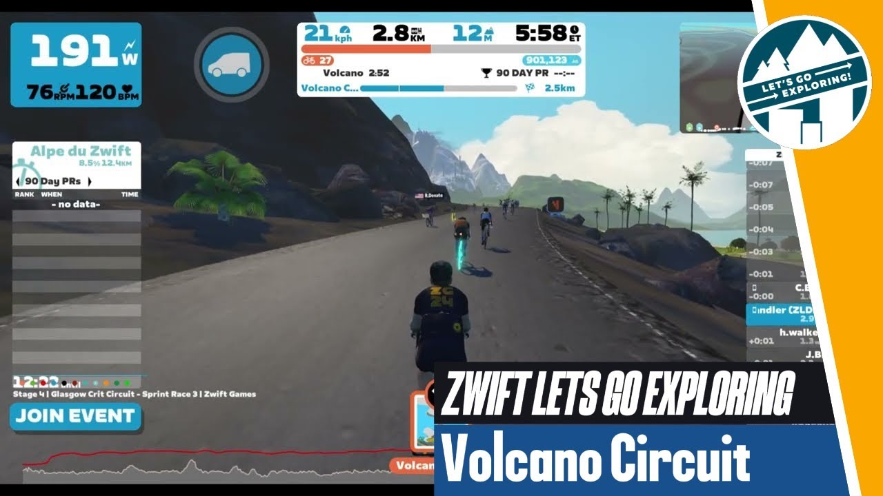 Exploring Zwift's Volcano Circuit Route - Full Ride Through! - YouTube