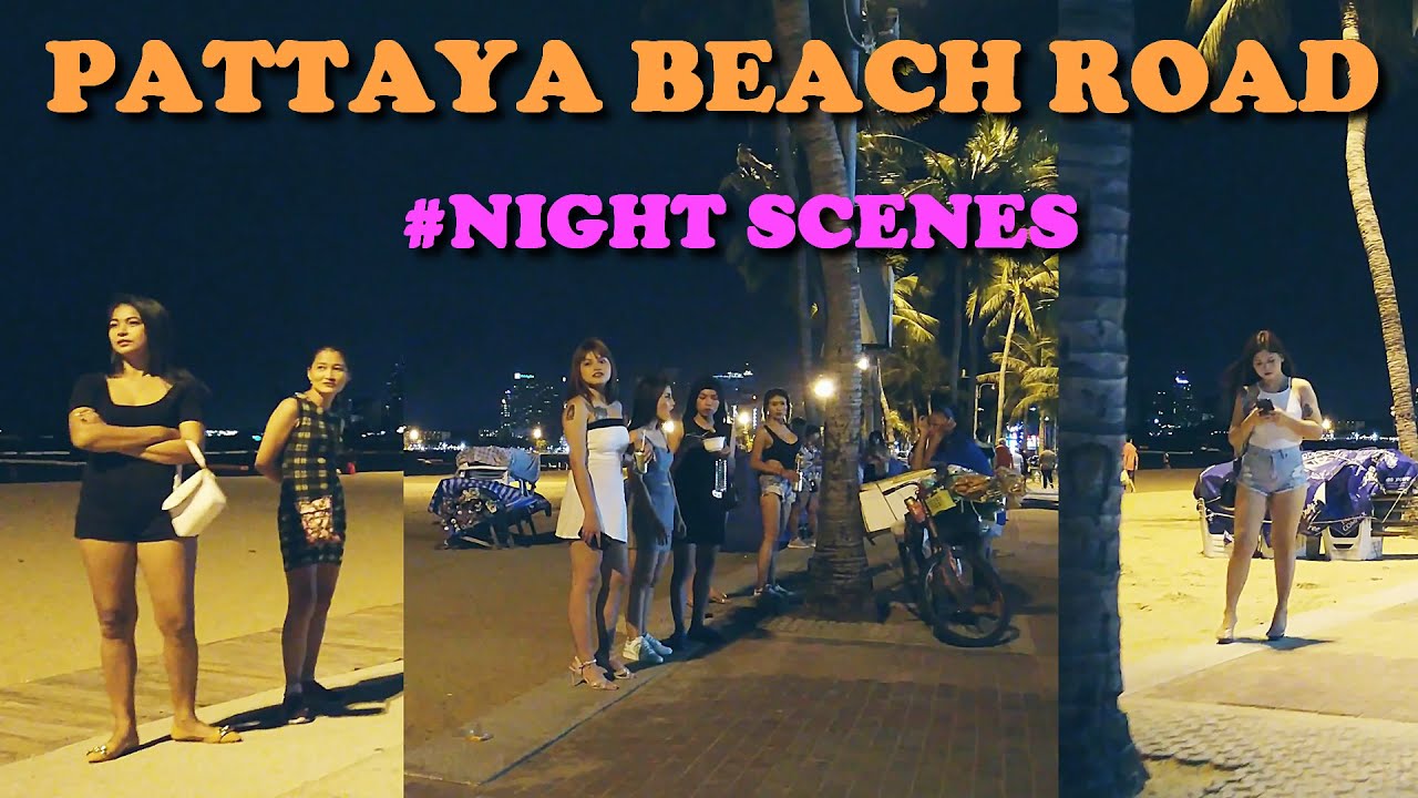 Pattaya Nightlife 👯 Beach Road 4k Night Walk Tour Pov Scenes 9870