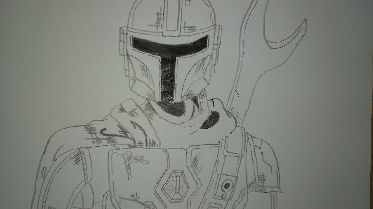 DRAWING Mando from STAR WARS The Mandalorian. - YouTube