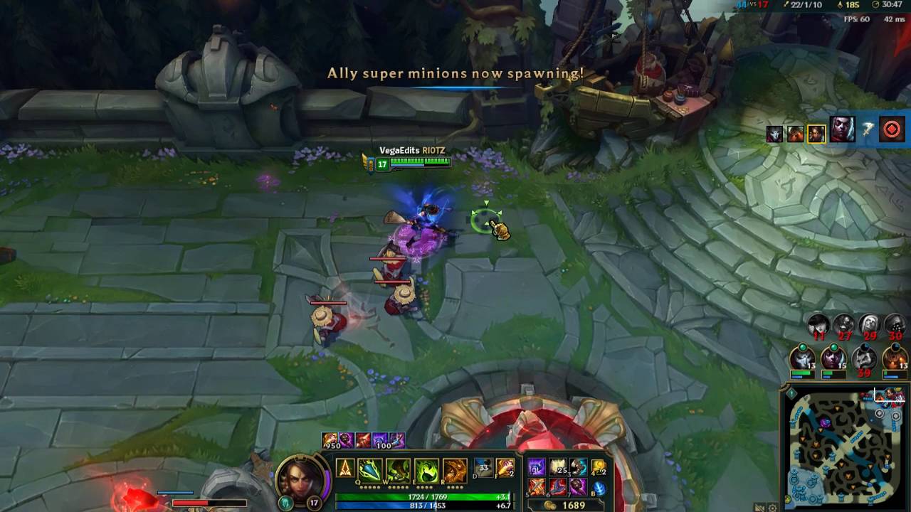 Nidalee One Shot Spear In Base - YouTube