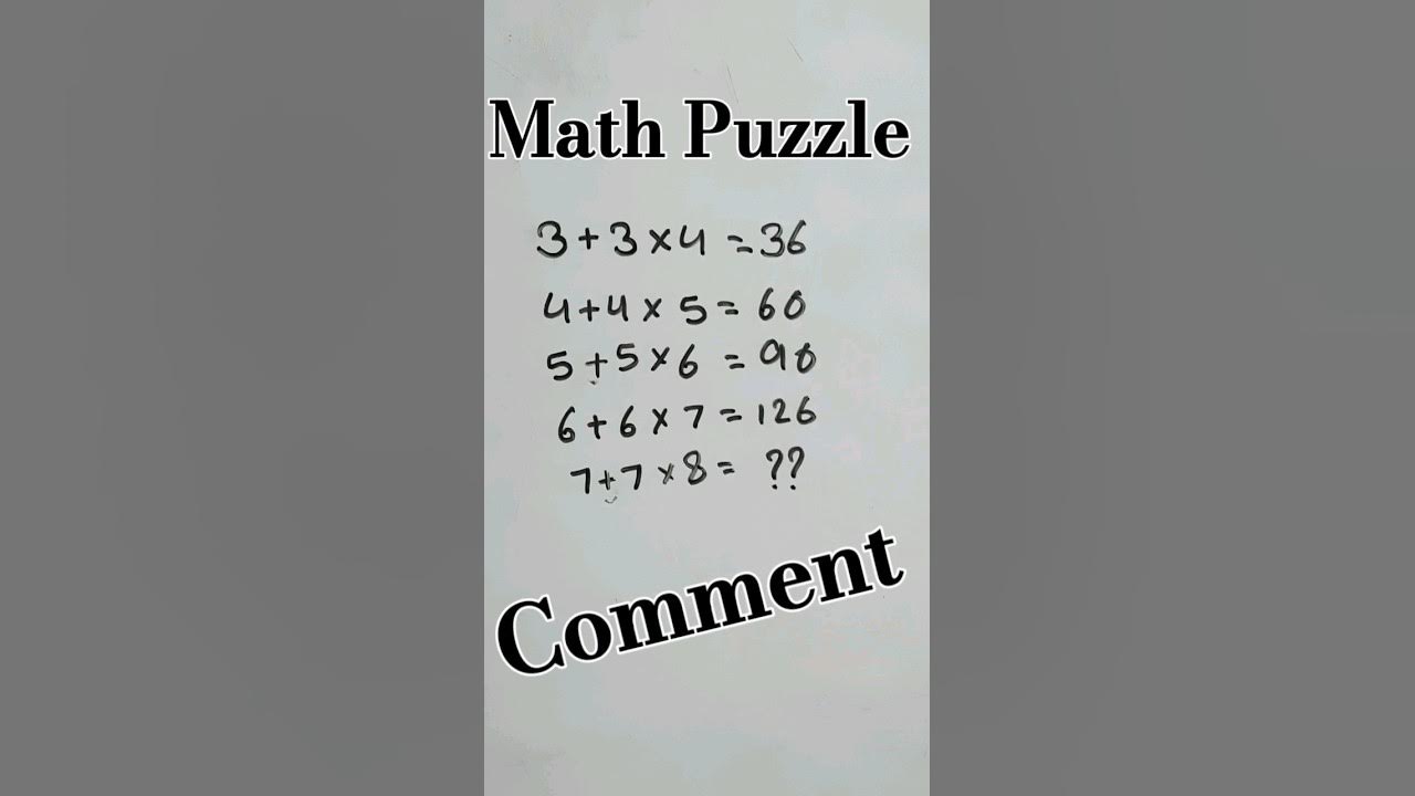 Math Puzzle Maths Mathtrick Logicpuzzle Math Short Youtubeshorts Shorts Viral Trending
