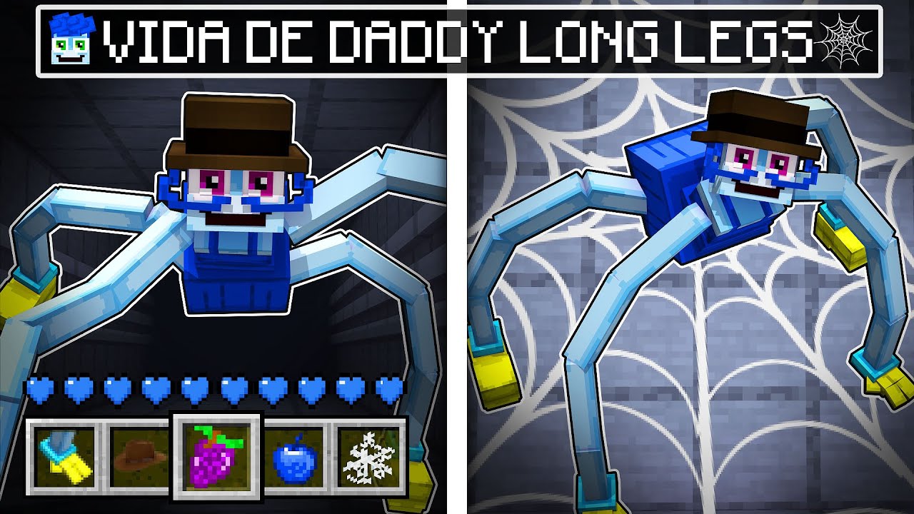 VIDA DE DADDY LONG LEGS POR 1 DIA no MINECRAFT! - YouTube