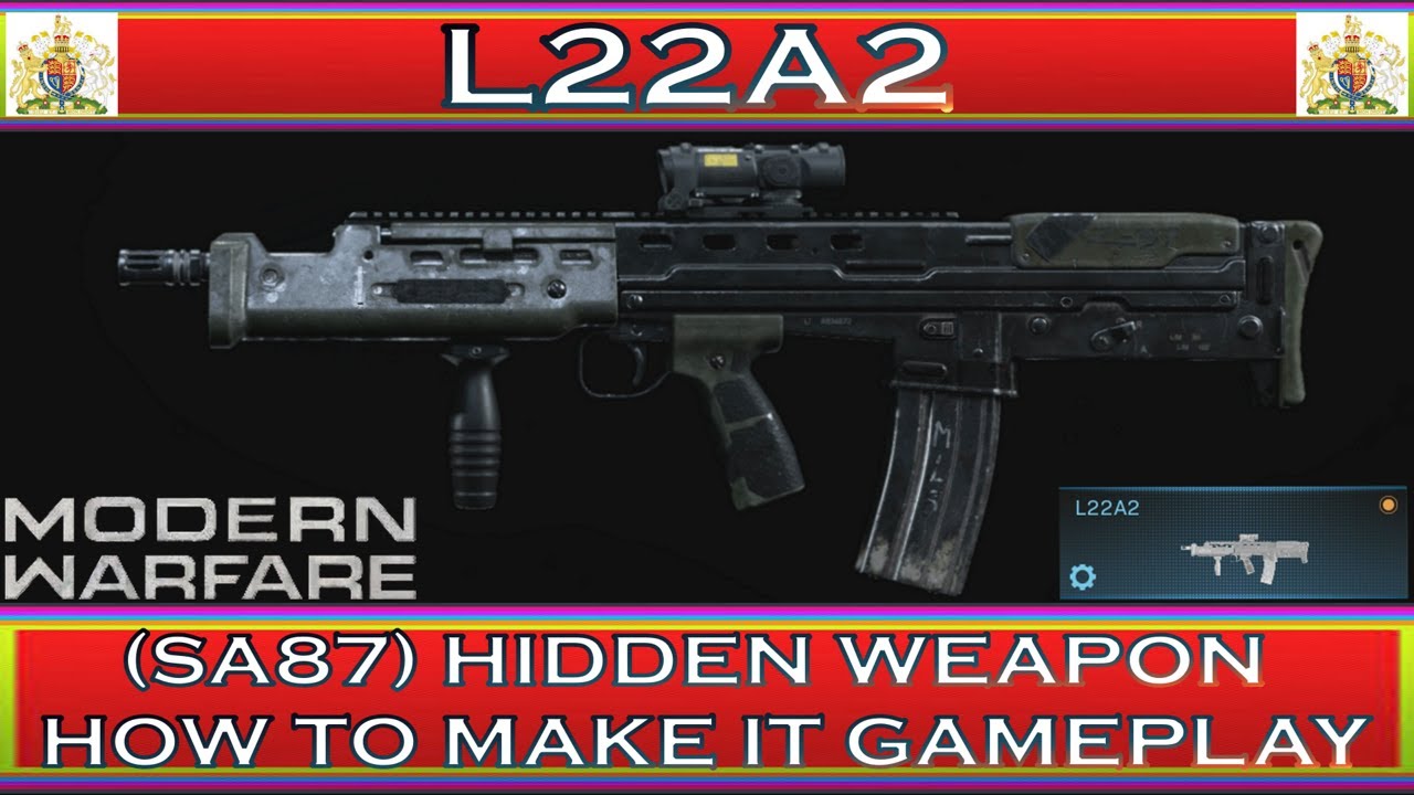 Modern Warfare L22A2 - (SA87) Hidden Weapon - How to make it _ Gameplay ...