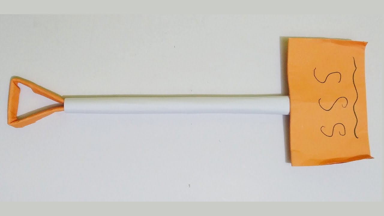 How to make a paper Shovel | Make Diy Paper Shovel - YouTube
