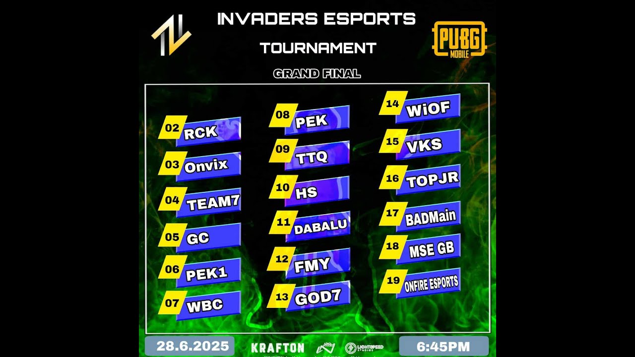 INVADERS ESPORTS TOURNAMENT - YouTube