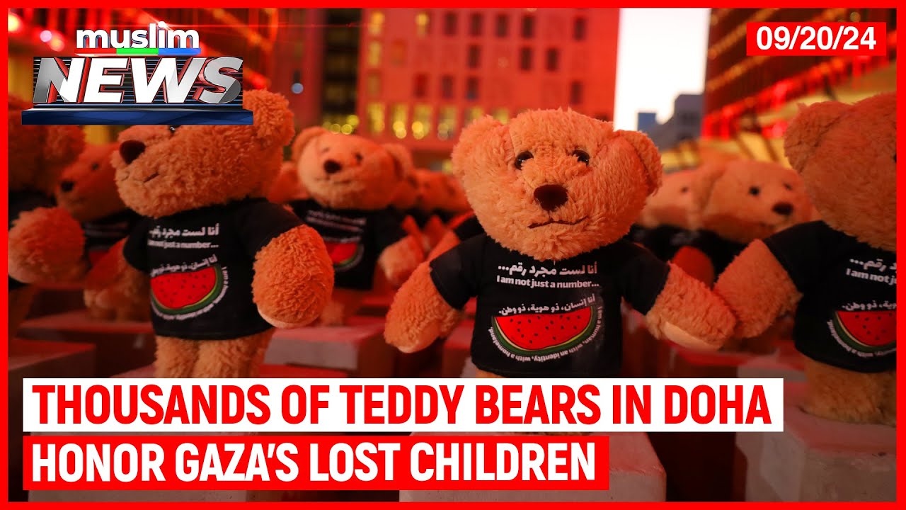Teddy Bears Displayed In Doha, Qatar In Memory Of Dead Children Of Gaza ...