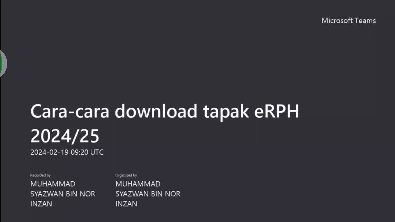 Cara-cara download tapak eRPH 2024/2025 - YouTube