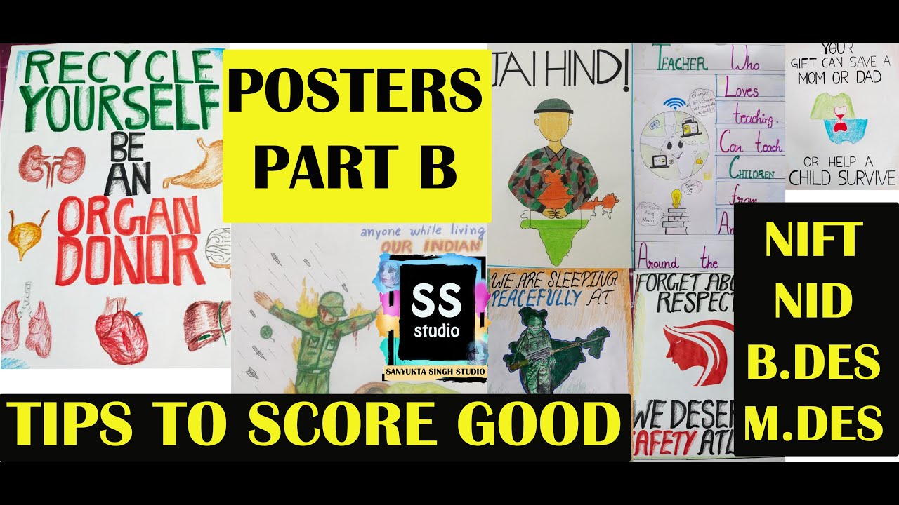 NIFT NID Entrance Exam preparation 2025 I How to make Posters - PART B ...