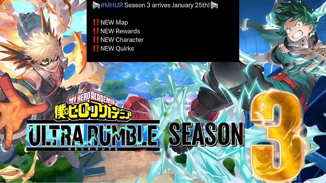 MY HERO ULTRA RUMBLE SEASON 3 RELEASE DATE,NEW FEATURES AND FIRST EVER ...