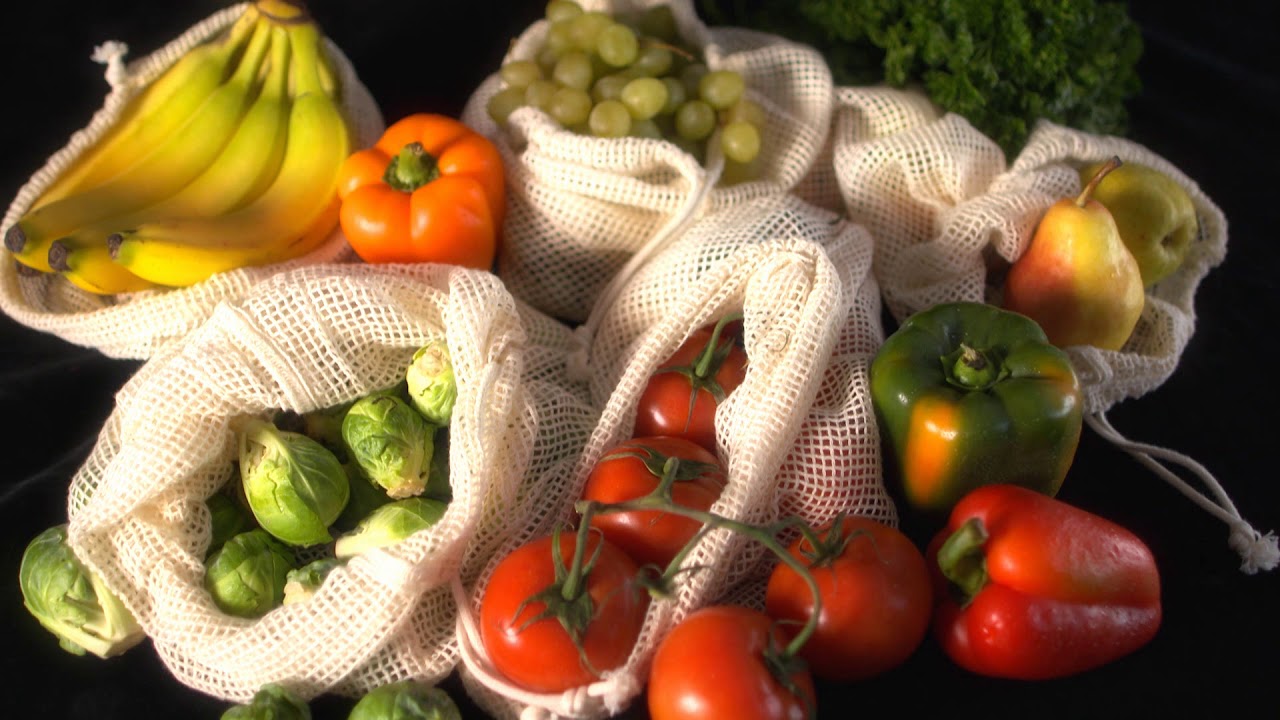 Les sacs filet de coton pour les fruits et légumes - YouTube