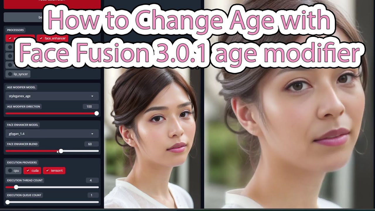 How to Change Age with Face Fusion 3.0.1 age modifier - YouTube