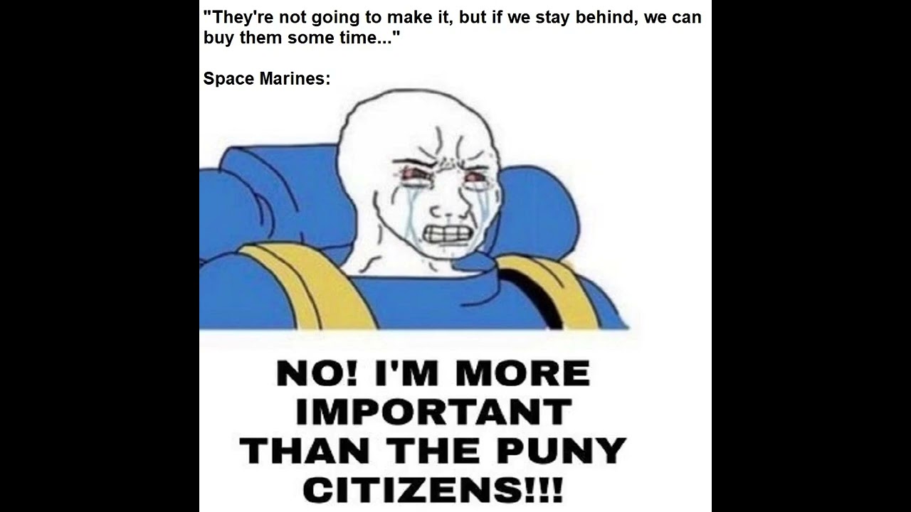 The Virgin Space Marine vs the CHAD Ogryn | Warhammer 40k meme dub ...