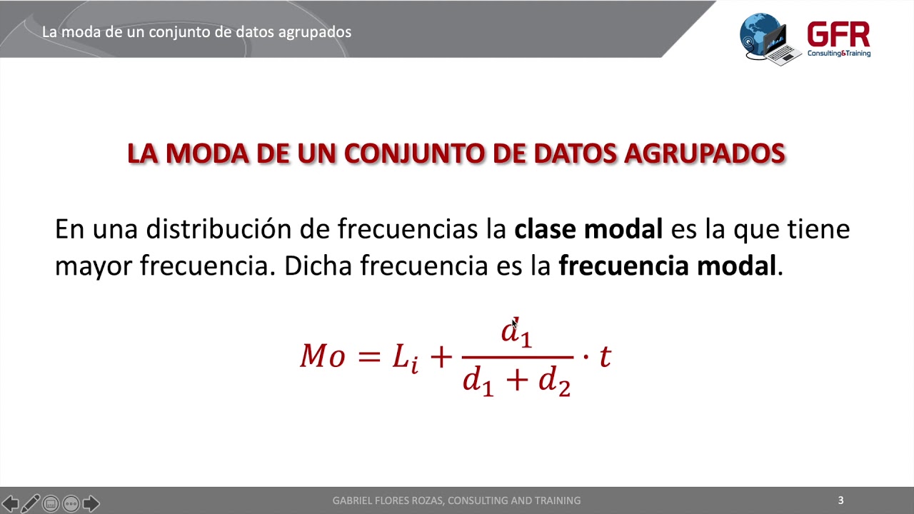 Estadística: La Moda de un conjunto de Datos Agrupados - YouTube