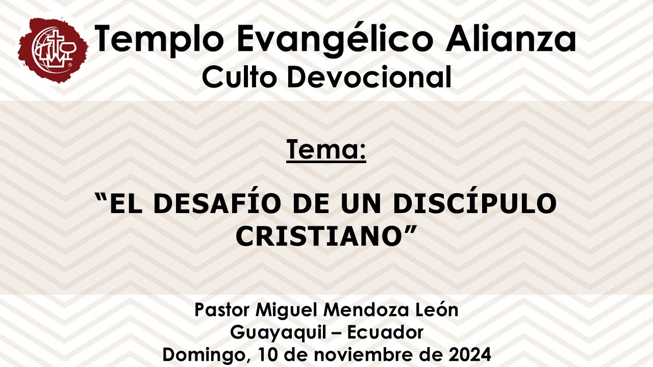 "EL DESAFÍO DE UN DISCÍPULO CRISTIANO" - YouTube