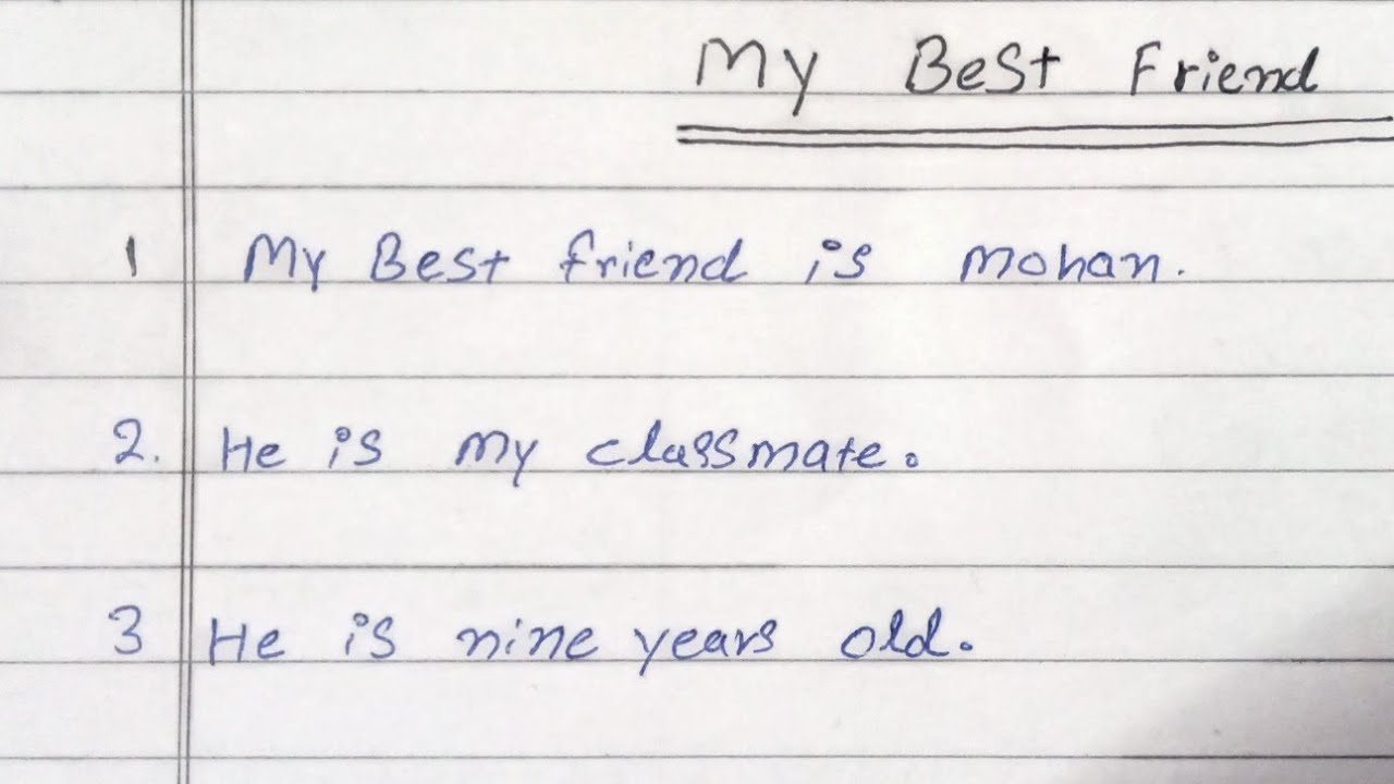 10 Line My Best Friend 🤩 || how to write 10 line my best friend || # ...