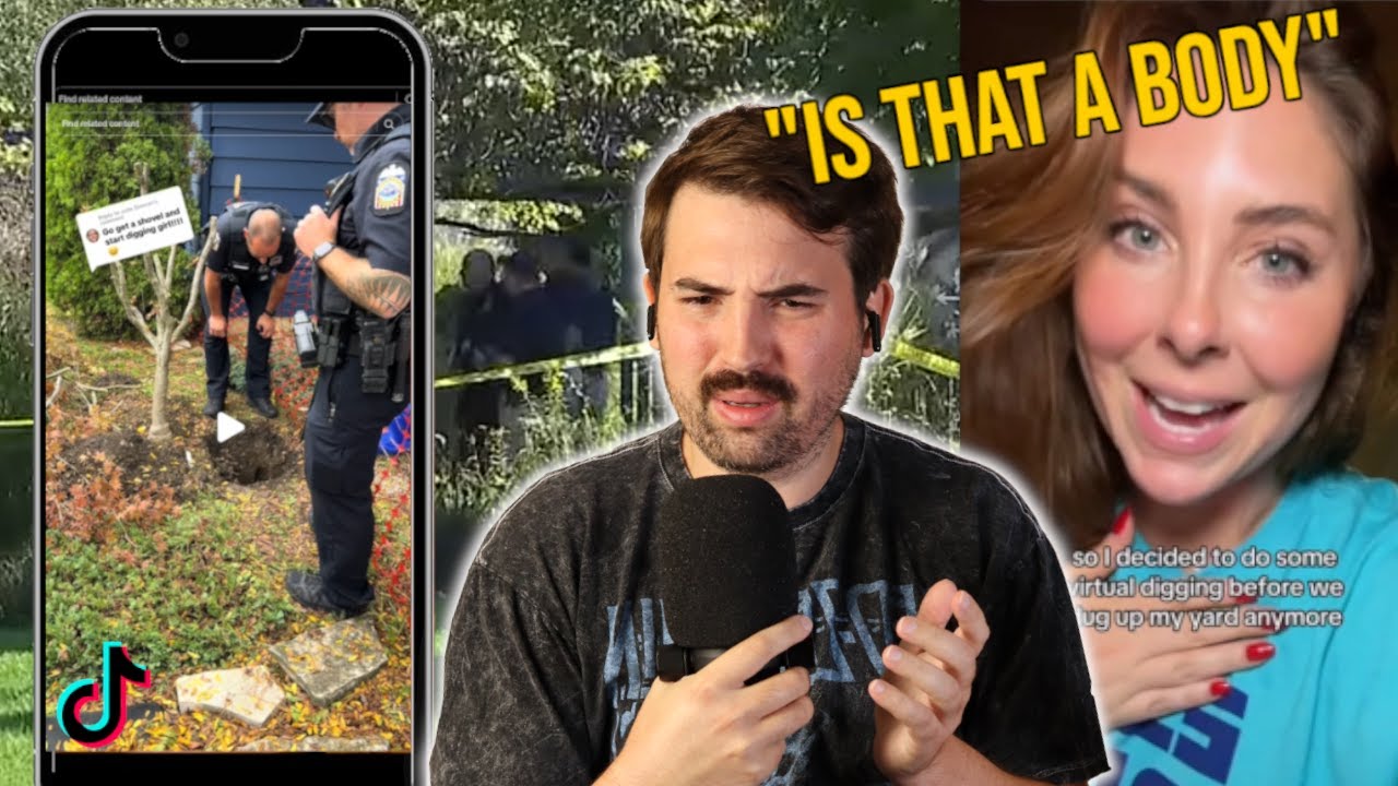 TikToker Finds "Body in a Rug" Buried In Her Yard - YouTube
