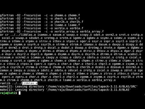 BLAS LAPACK Installation